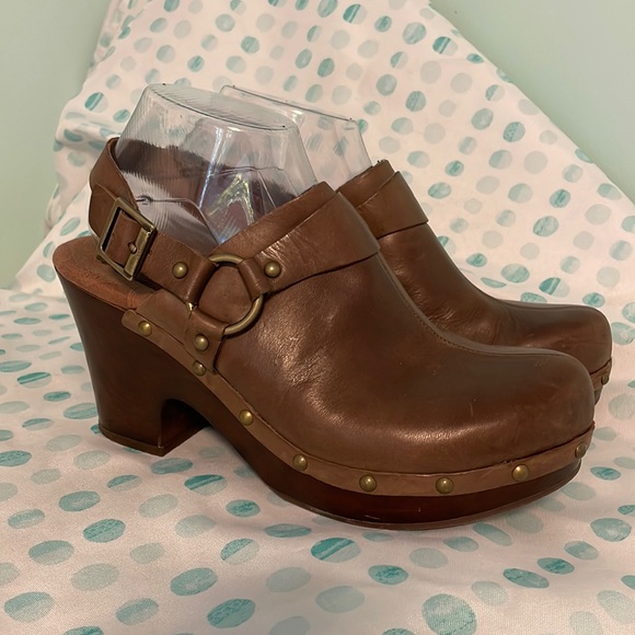 Kork-Ease | Shoes | Korks By Kork Ease Brown Leather Sling Back Clogs ...